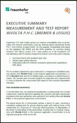 Proven safety with Rivolta P.H.C. photovoltaic cleaner | FUCHS OIL CORP ...