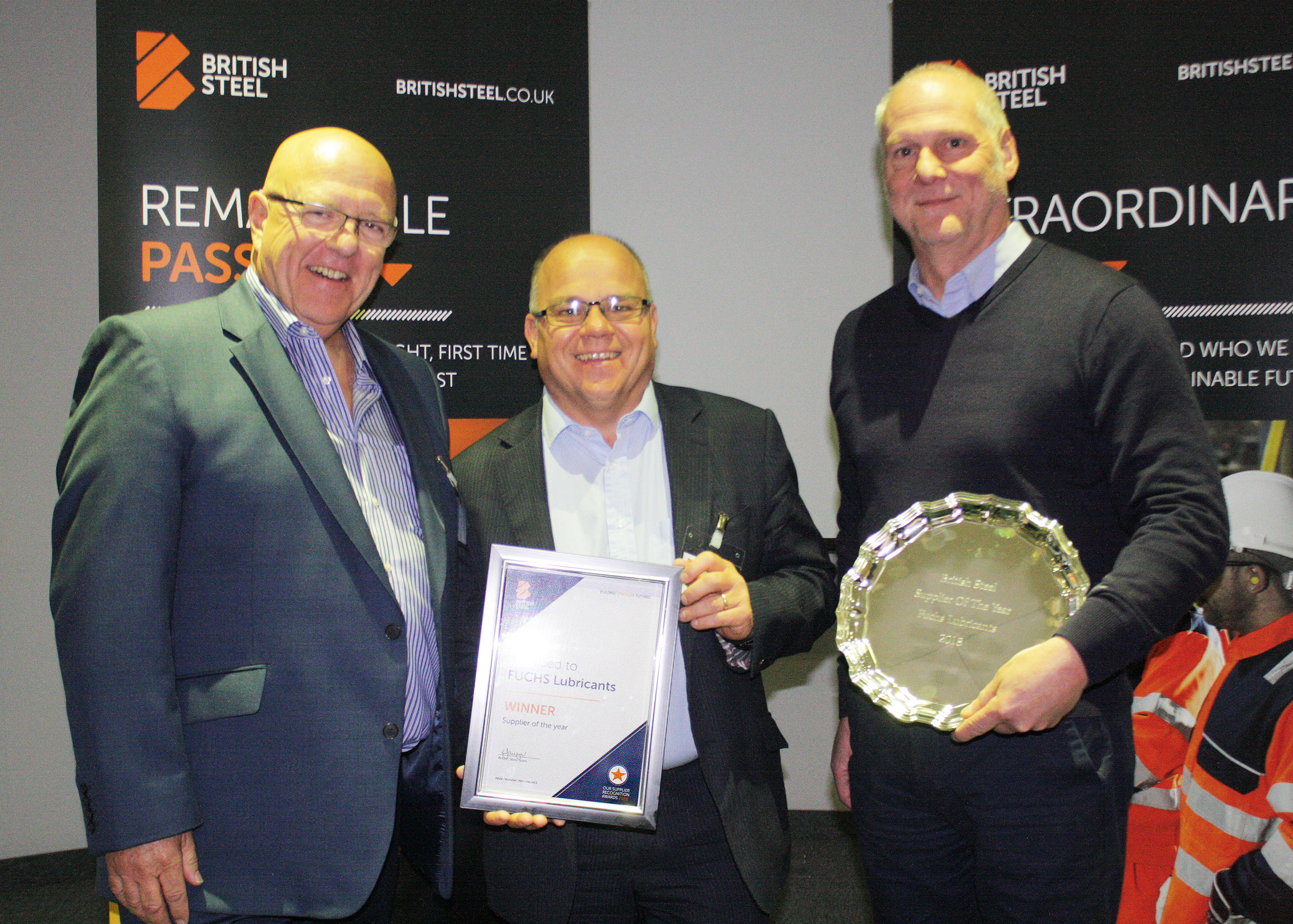 FUCHS (UK) wins British Steel Supplier Recognition Awards 2018 | FUCHS ...